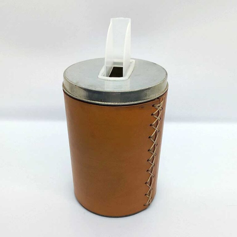 Yerbero Lata Cuero Vaqueta - Campechana Argentina